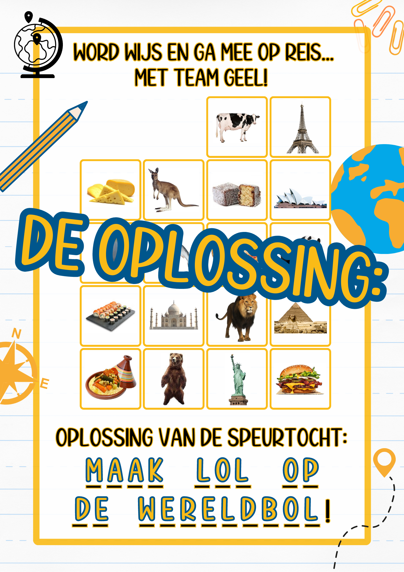 Oplossing speurtocht team geel | Dorpsbelang Rutten